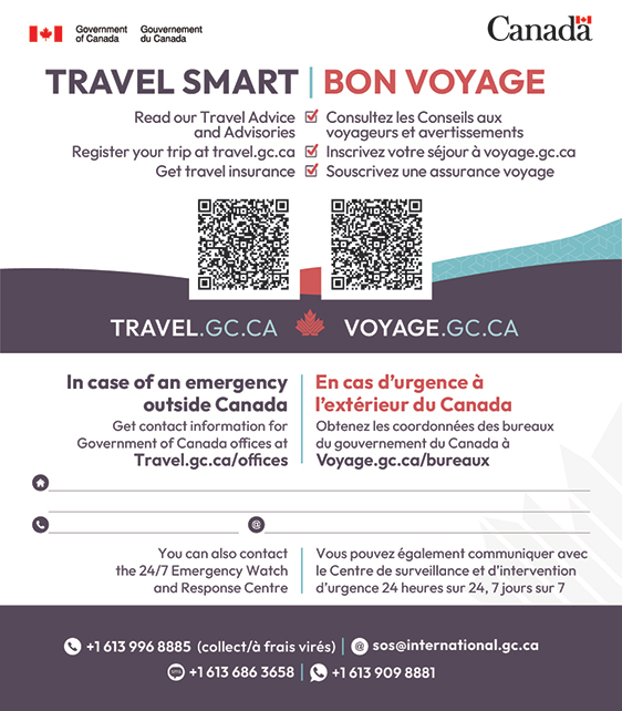 Emergency contact card - Travel.gc.ca